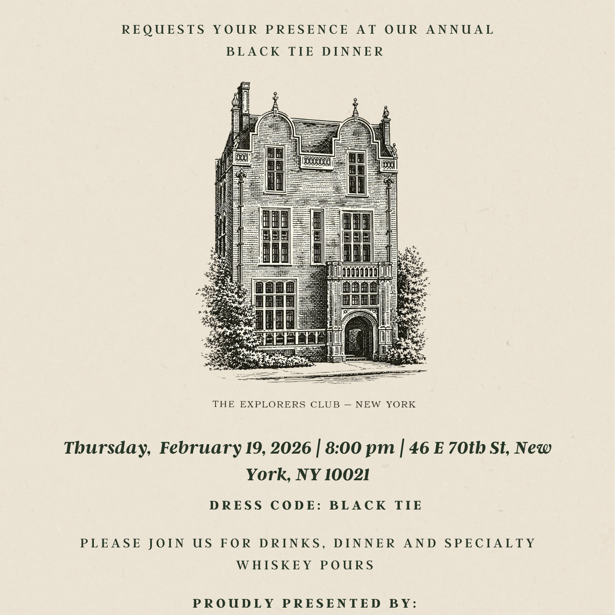 You're Invited: Outpost Black Tie Dinner – OutPost NYC